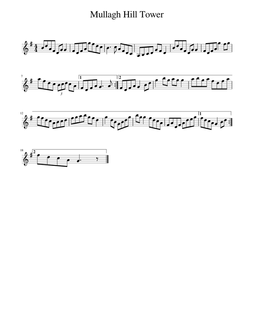 Mullagh Hill Tower Sheet music for Piano (Solo) Easy | Musescore.com