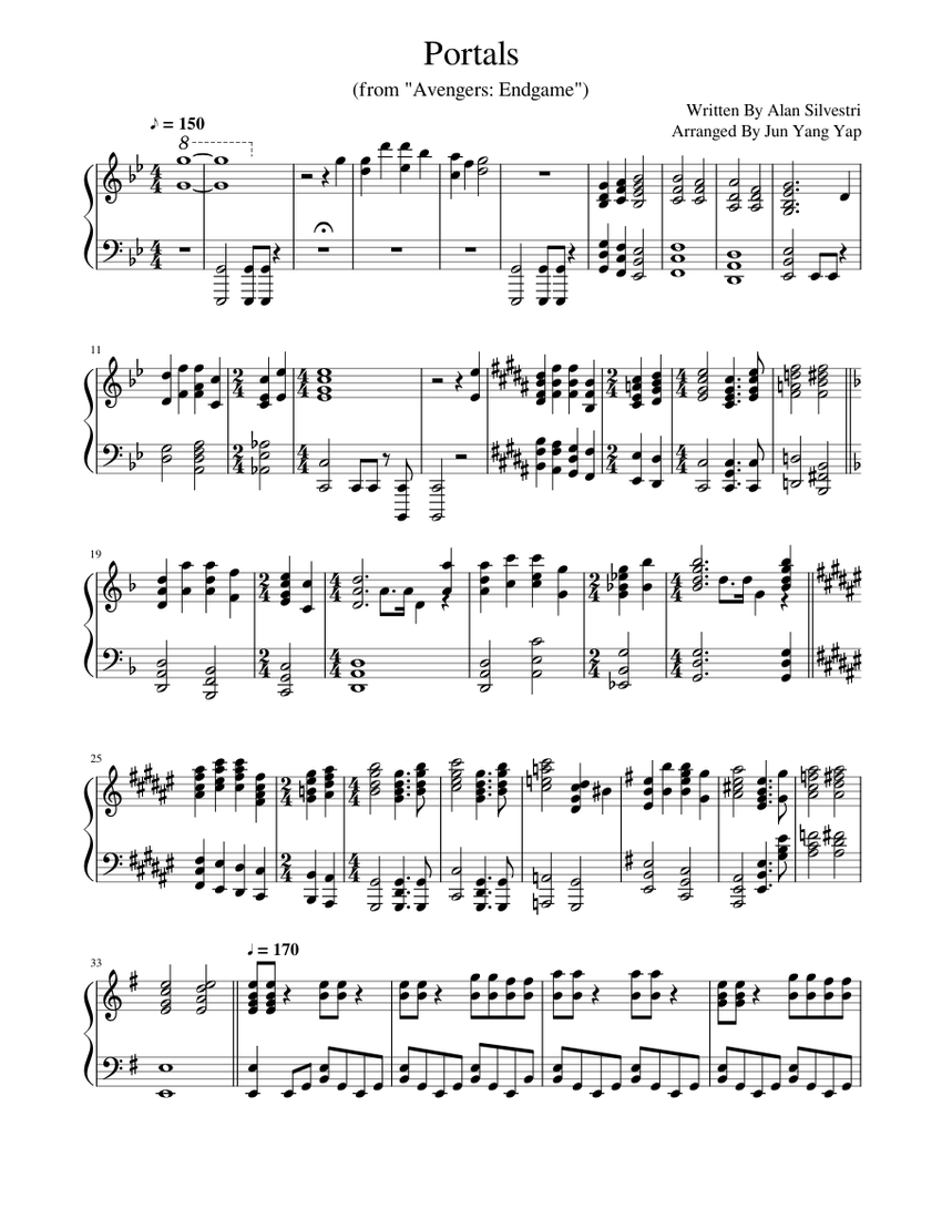 "Portals" Piano Sheet Music Sheet Music for Piano (Solo) | MuseScore.com