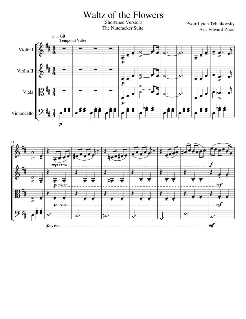 Waltz of the Flowers (Nutcracker Suite) - Pyotr Ilyich Tchaikovsky ...
