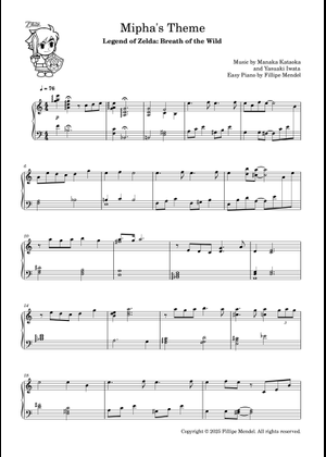 Mipha's Theme (Easy Piano Arrangement) from Legend of Zelda: Breath of ...