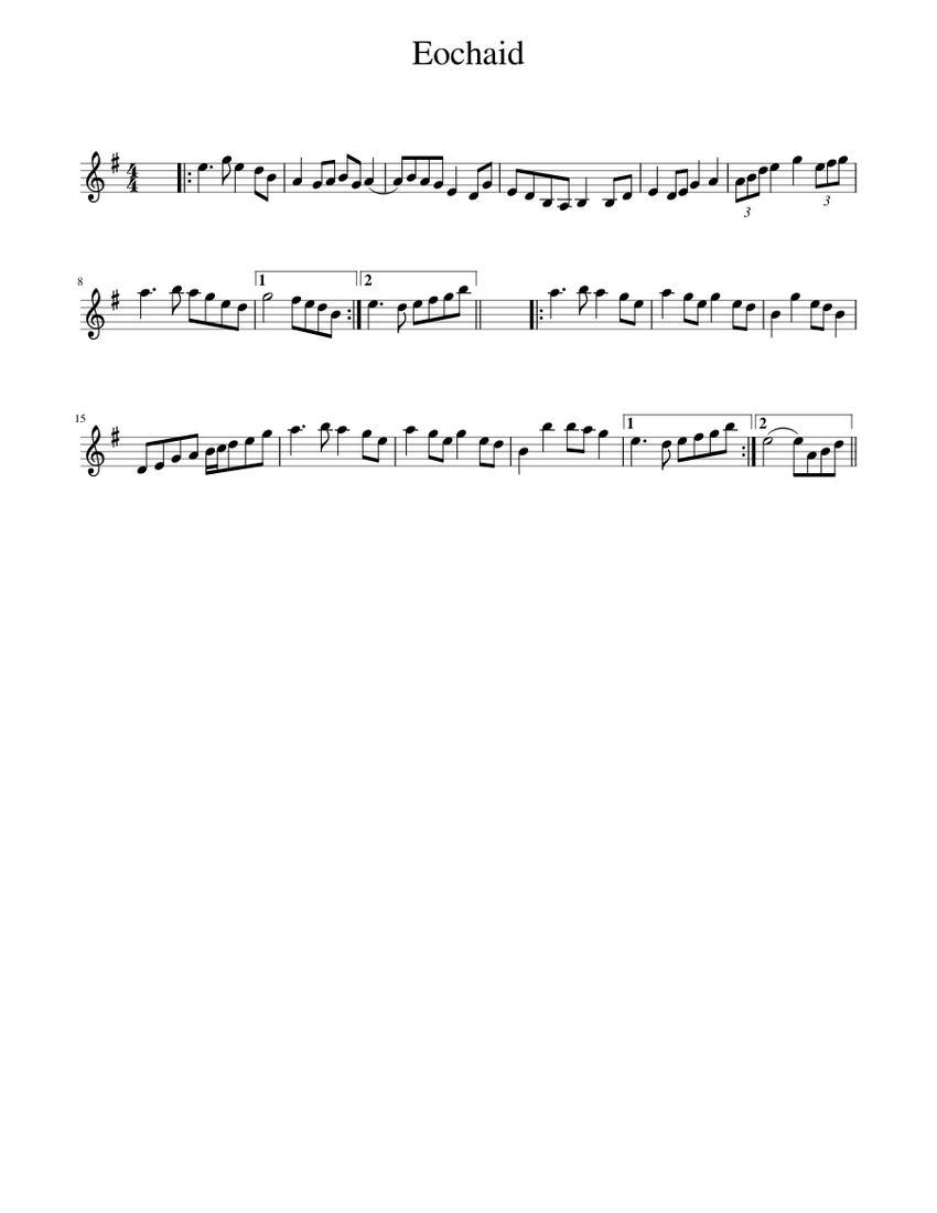 Eochaid Sheet Music for Piano (Solo) Easy | MuseScore.com