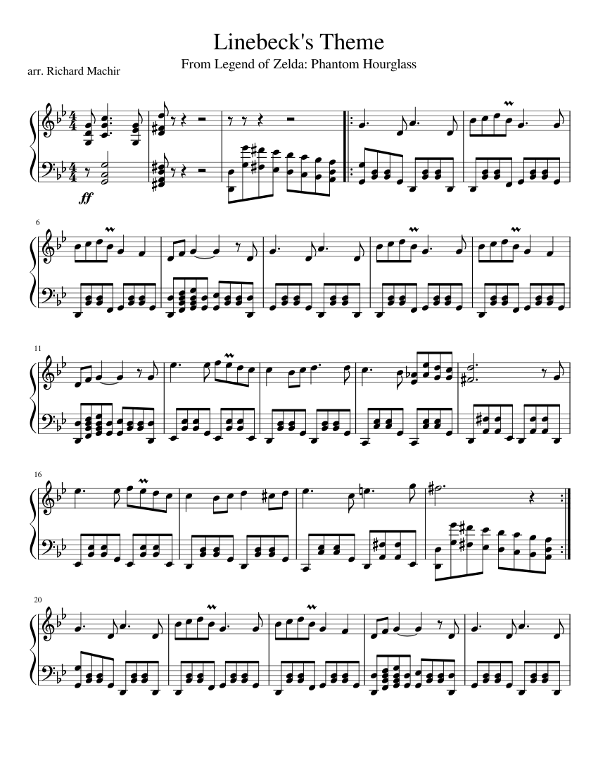 Linebeck s Theme Sheet Music for Harpsichord (Solo) | MuseScore.com