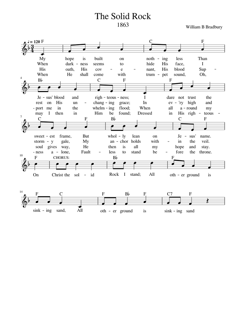 The Solid Rock Sheet music for Piano (Solo) | Musescore.com