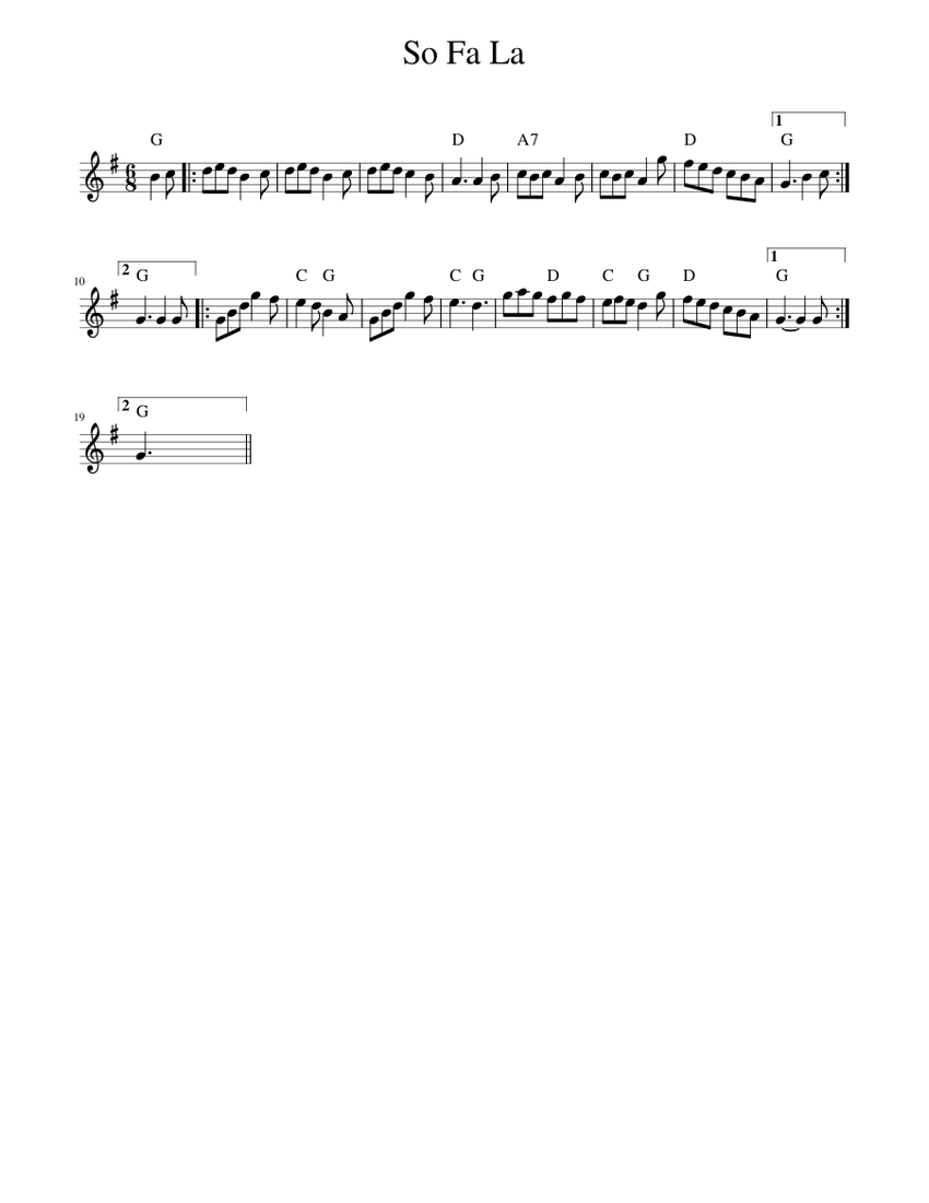 So Fa La Sheet music for Piano (Solo) Easy | Musescore.com