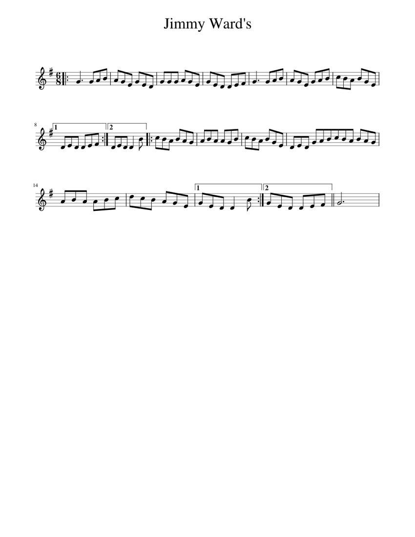 Jimmy Ward's Sheet music for Piano (Solo) Easy | Musescore.com
