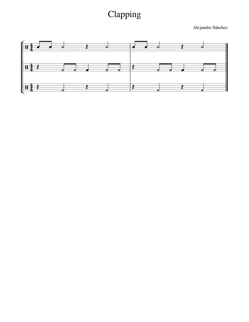 Clapping - piano tutorial