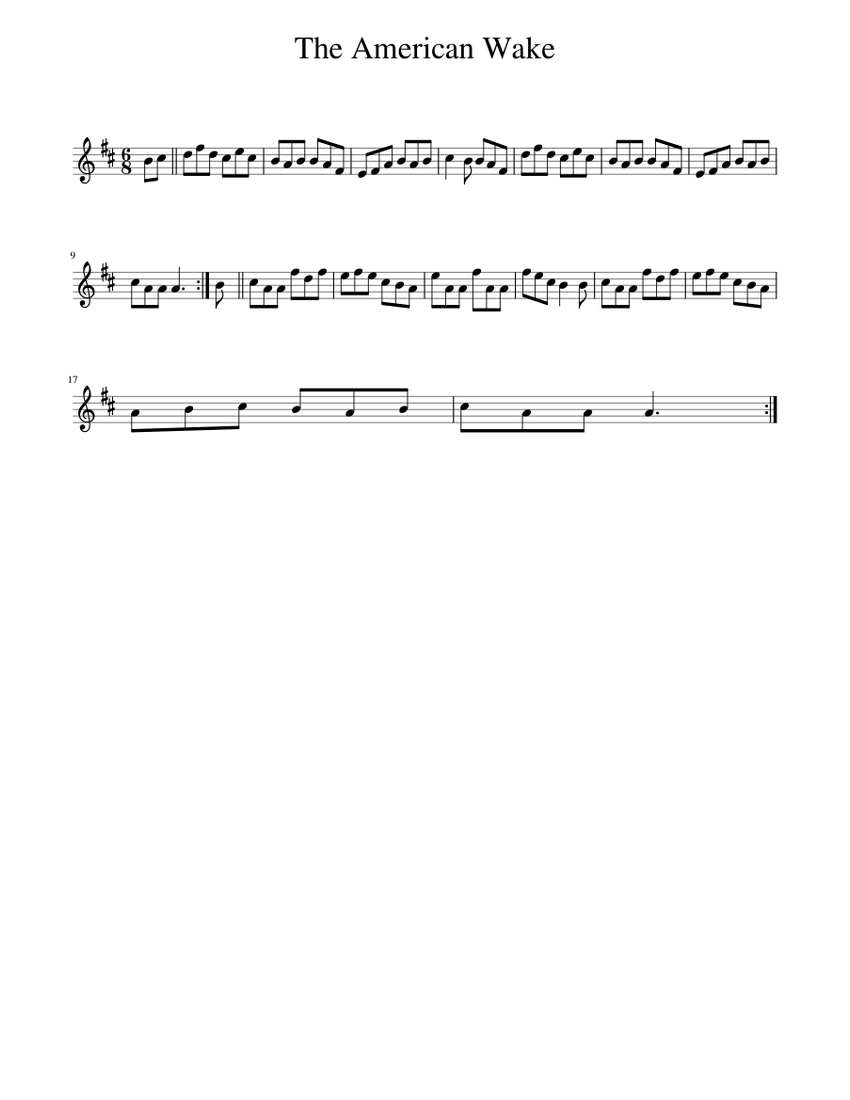 The American Wake Sheet music for Piano (Solo) Easy | Musescore.com