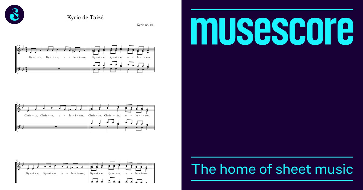 Kyrie de Taizé Sheet Music for Synthesizer (Mixed Duet) | MuseScore.com