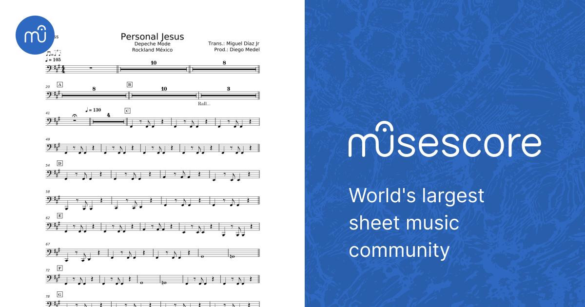 Personal jesus - Depeche Mode Sheet Music for Bass guitar (Solo ...
