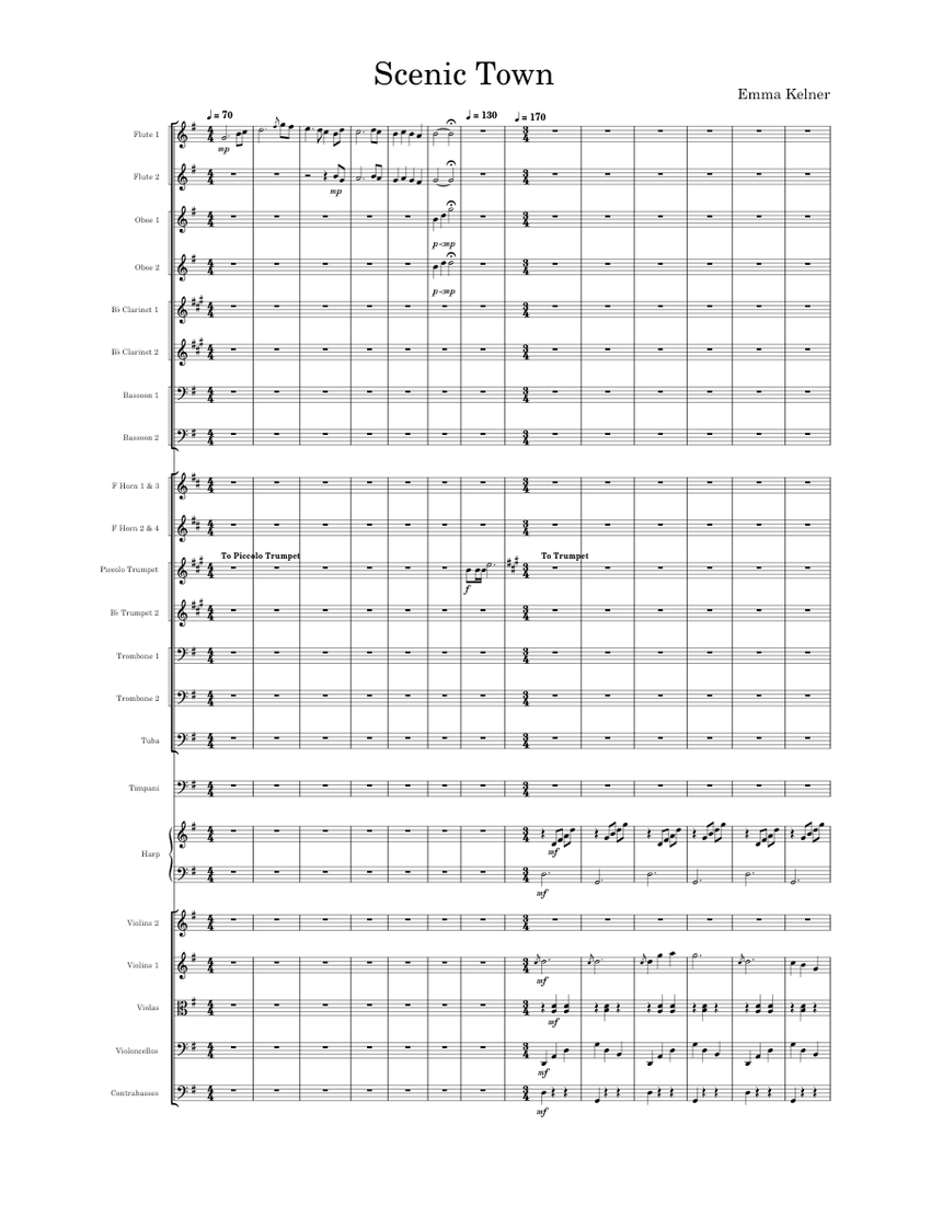 Scenic Town - Emma Kelner - piano tutorial