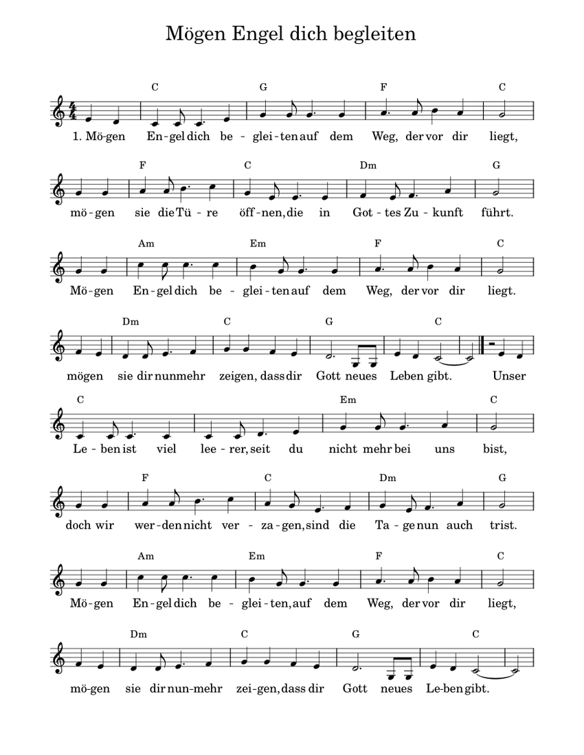 Mögen engel dich begleiten trauerversion – Jürgen Grote Moegen Engel dich begleiten ...