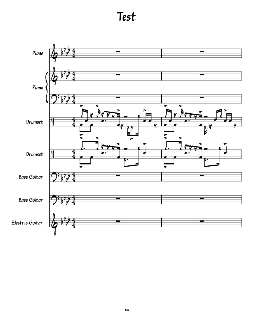 UPBEAT Sheet music for Piano, Guitar, Bass guitar, Drum group (Jazz ...