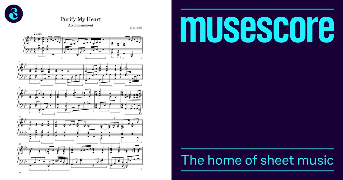 Purify My Heart - Accompaniment – FBC Hamilton Sheet Music for Piano ...
