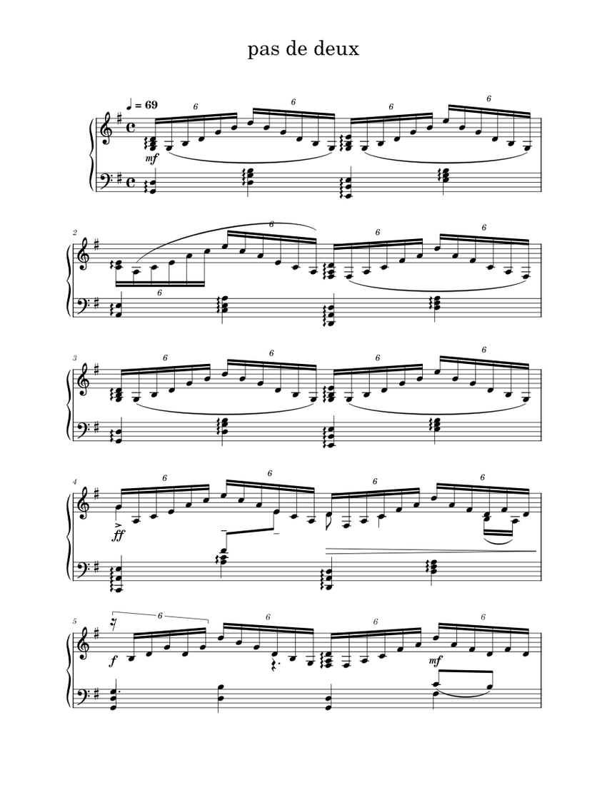 The Nutcracker "Pas de deux" – (Taneyev) Sheet music for Piano (Solo) | Musescore.com