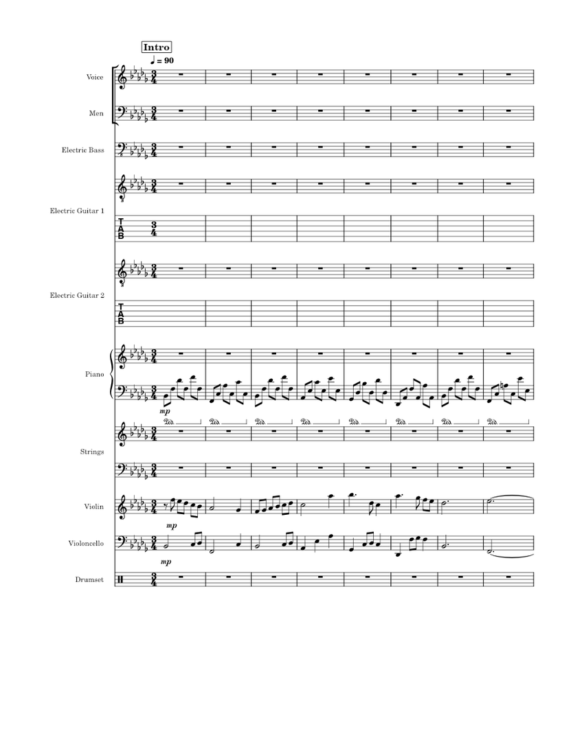 Ballad Sheet music for Piano, Vocals, Male, Violin & more instruments ...