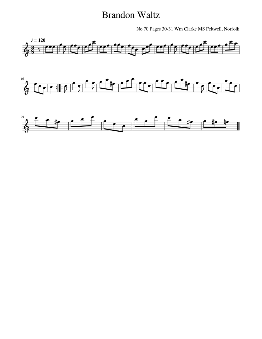 Brandon Waltz Sheet music for Piano (Solo) | Musescore.com