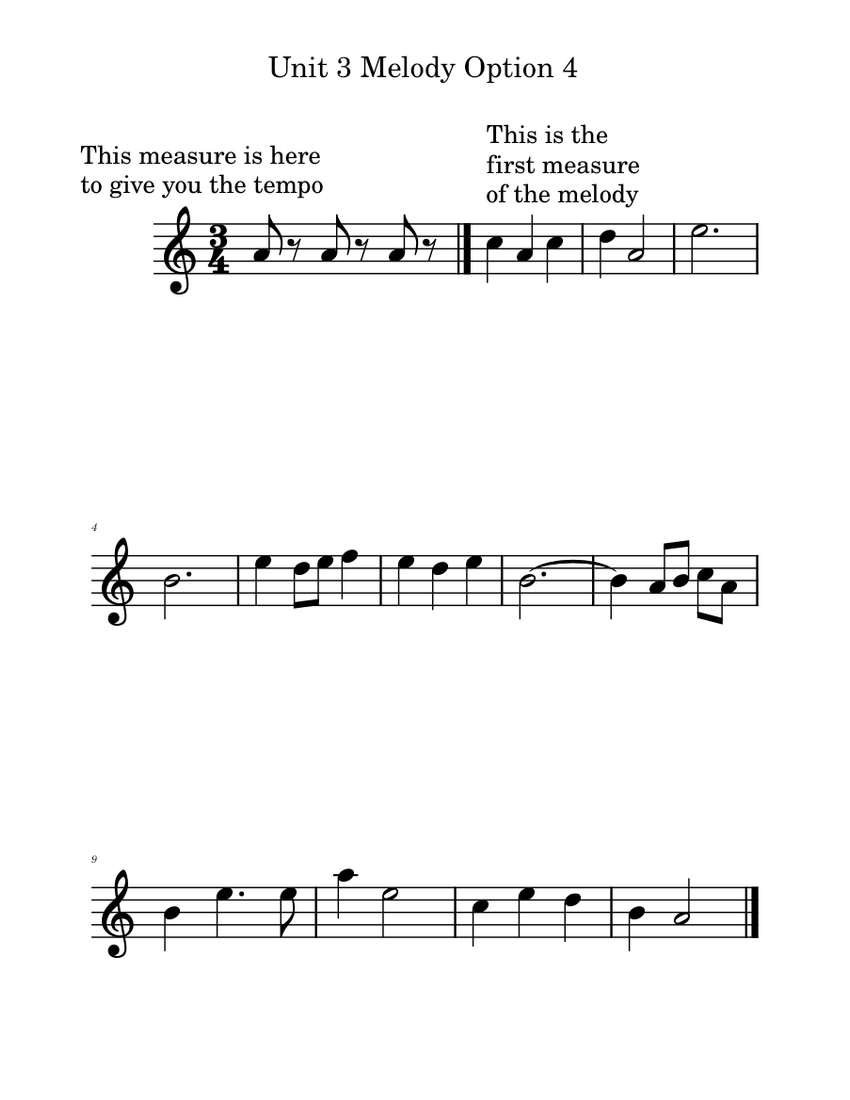 Unit 3 Melody Option 4 1 Sheet Music for Piano (Solo) Easy | MuseScore.com