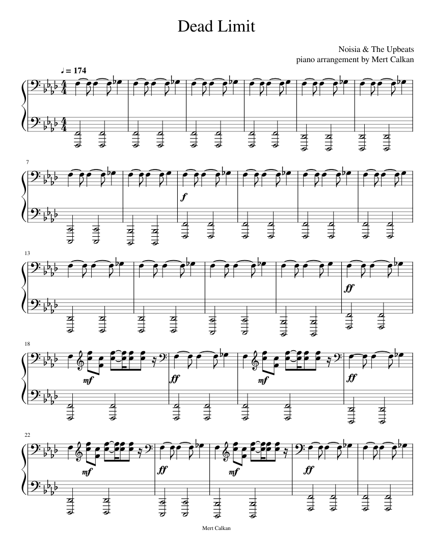 Dead_Limit Sheet music for Piano (Solo) | Musescore.com