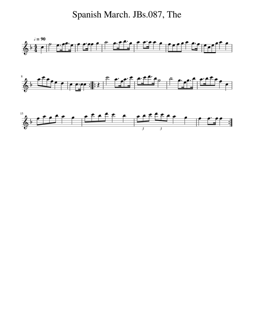 The Spanish March. JBs.087 Sheet music for Piano (Solo) | Musescore.com
