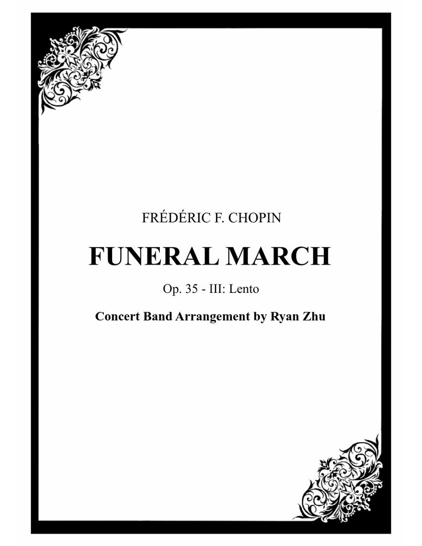 Chopin - Funeral March "(Concert Band Arrangement) Sheet Music for ...