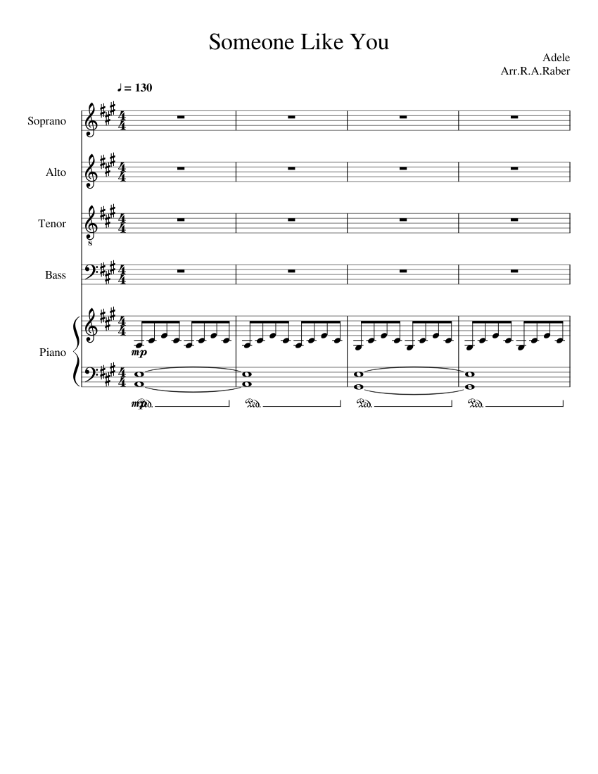 Someone Like You - piano tutorial