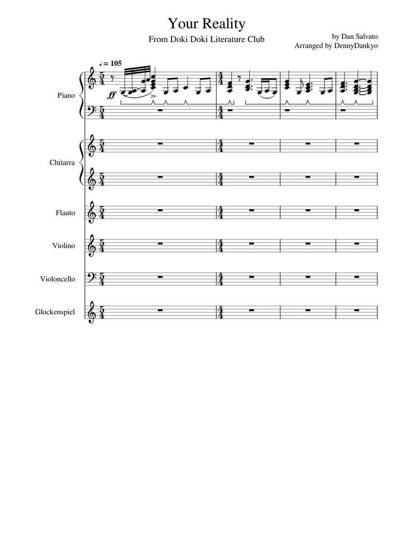 Your Reality - Dan Salvato (sang by Monika) Sheet music for Piano ...