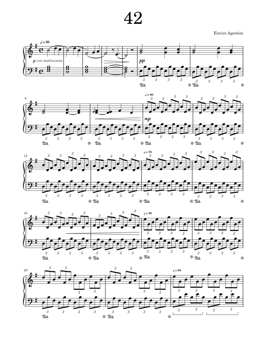 42 Sheet music for Piano (Solo) | Musescore.com