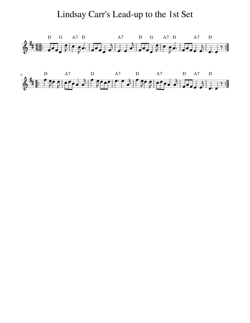 Lindsay Carr's Lead-up to the 1st Set Sheet music for Piano (Solo ...