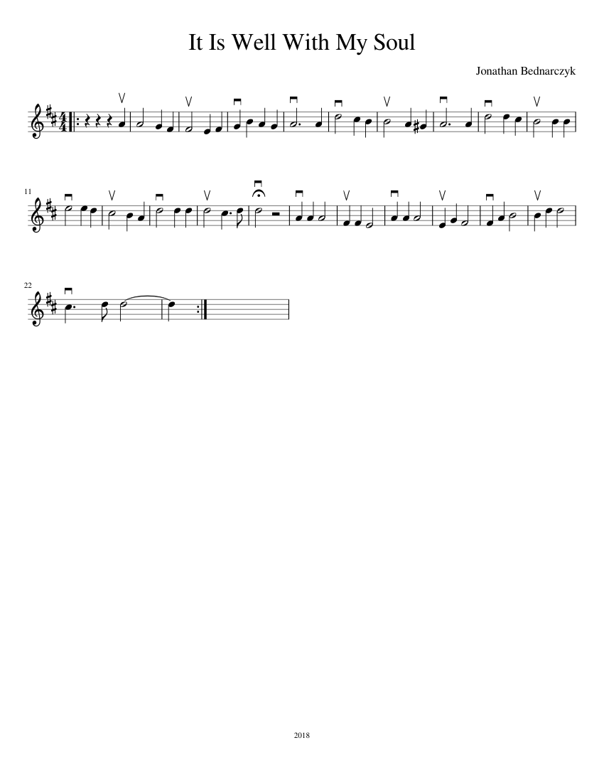 It Is Well With My Soul violin Sheet music for Violin (Solo ...