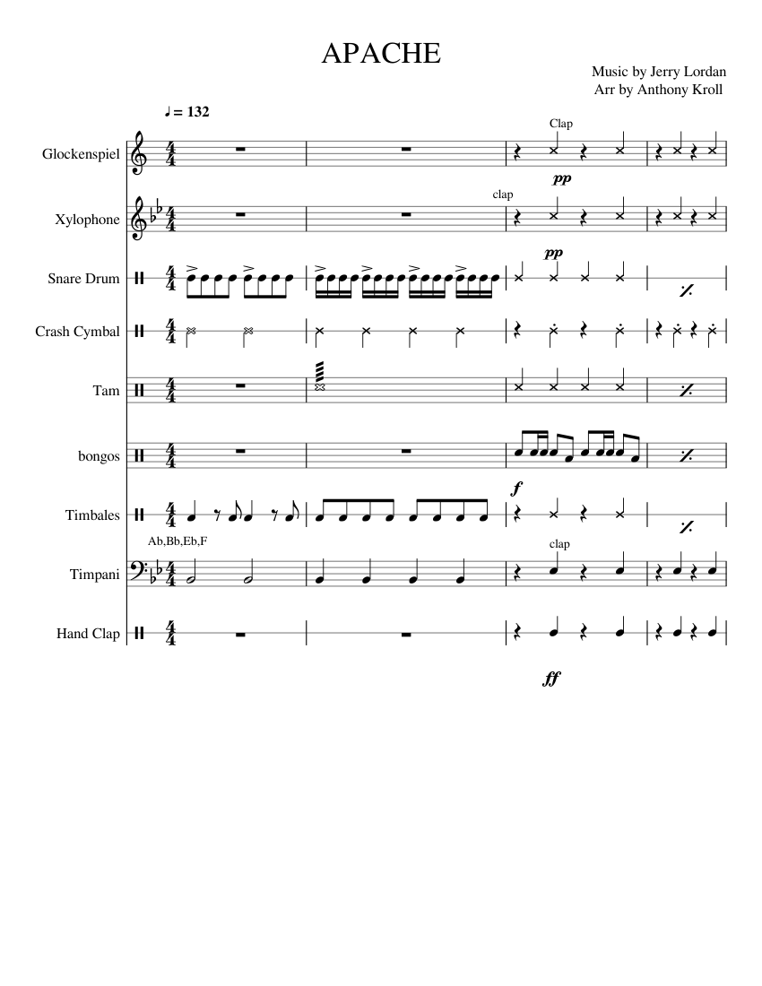 APACHE - piano tutorial