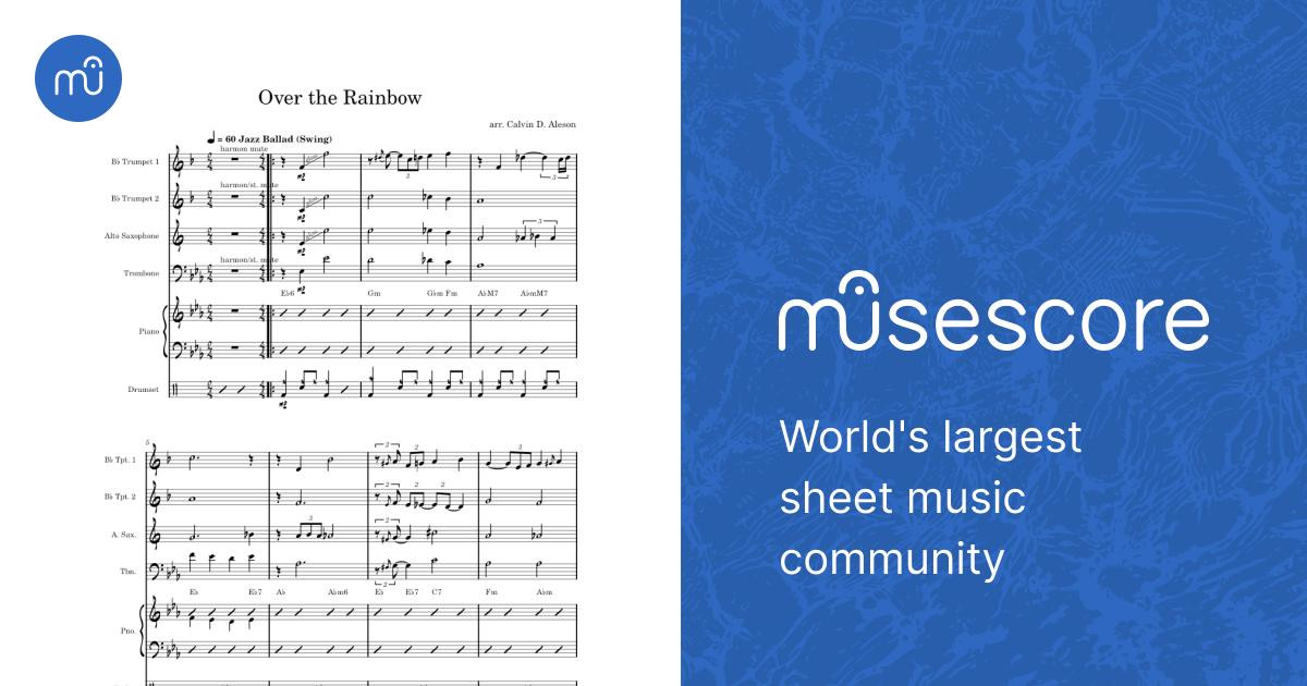 Over the Rainbow – Harold Arlen arr. for Jazz ensemble Sheet music for ...