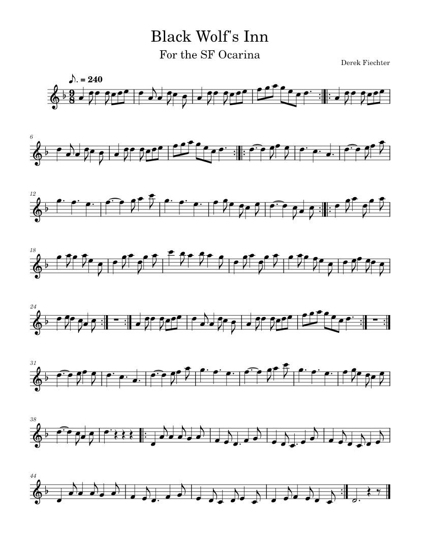 Black wolf's inn – Misc tunes Black Wolf's Inn SF - piano tutorial