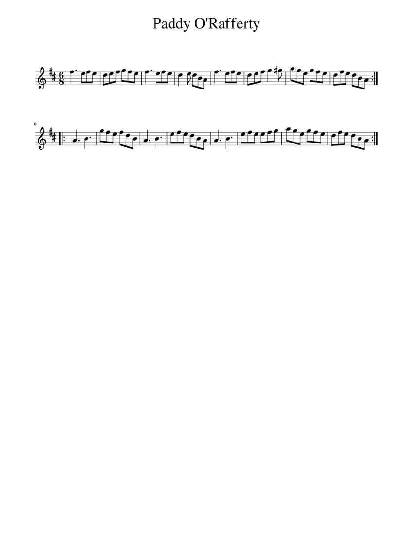 Paddy O'Rafferty Sheet music for Piano (Solo) Easy | Musescore.com