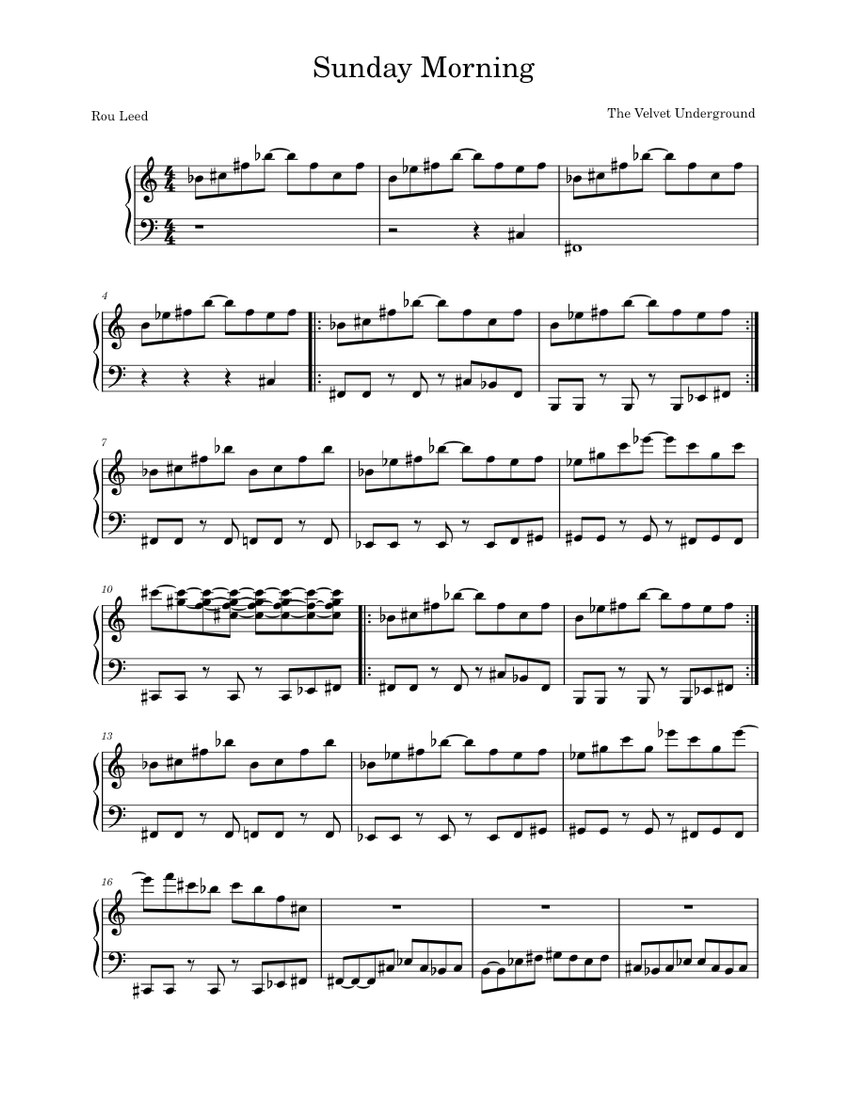 Sunday_Morning Sheet Music for Piano (Solo) | MuseScore.com