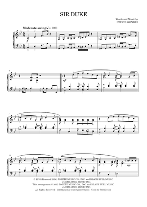 Sir Duke - Bass Guitar Sheet Music for Bass guitar (Solo) | MuseScore.com