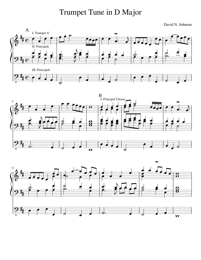 Trumpet_Tune_in_D_Major_Johnson Sheet Music for Organ (Solo ...