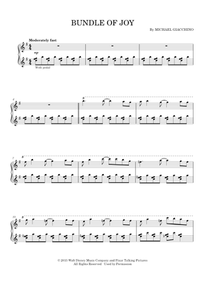 Bundle of Joy - Inside Out Theme for Easy Piano Sheet Music for Piano ...