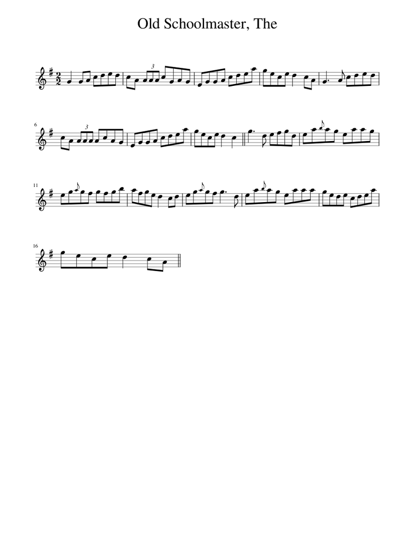 The Old Schoolmaster Sheet music for Piano (Solo) Easy | Musescore.com