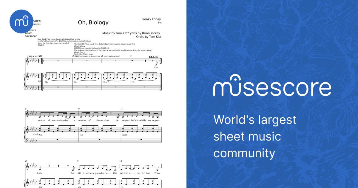 Oh, Biology - Freaky Friday A New Musical - Tom Kitt & Bryan Yorkey ...