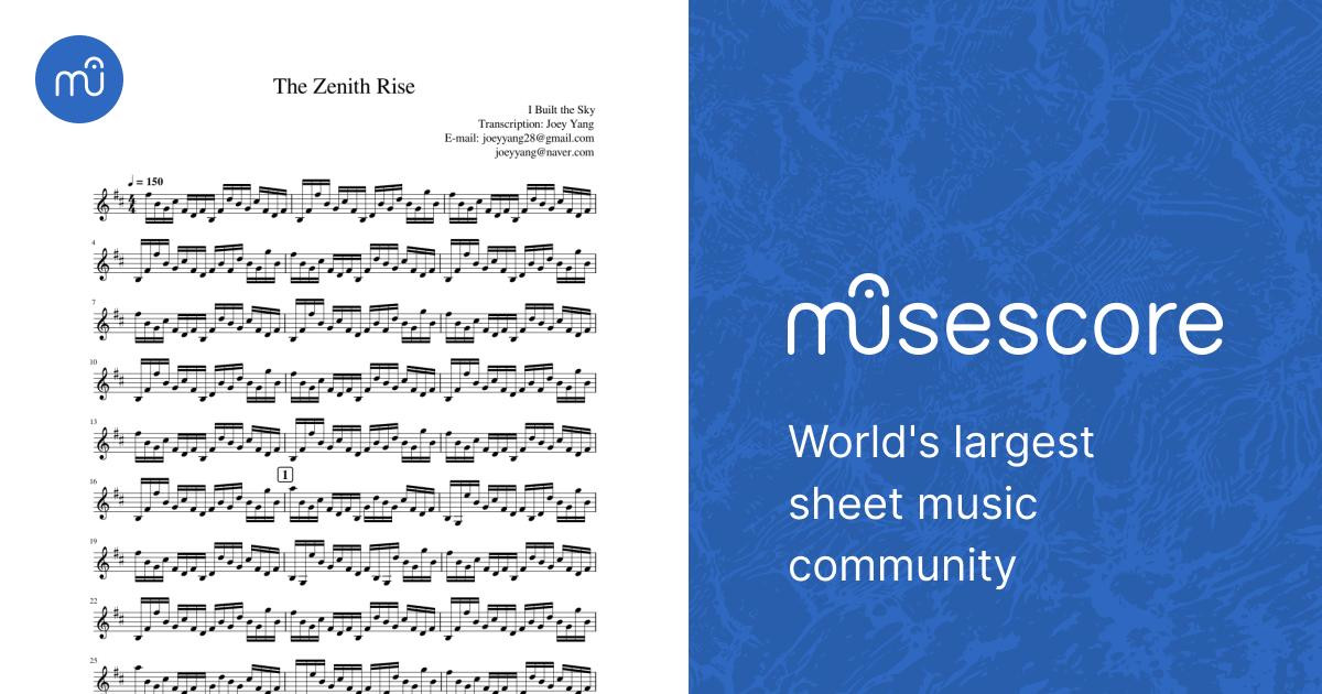 I Built the Sky - The Zenith Rise guitar part full version Sheet Music ...