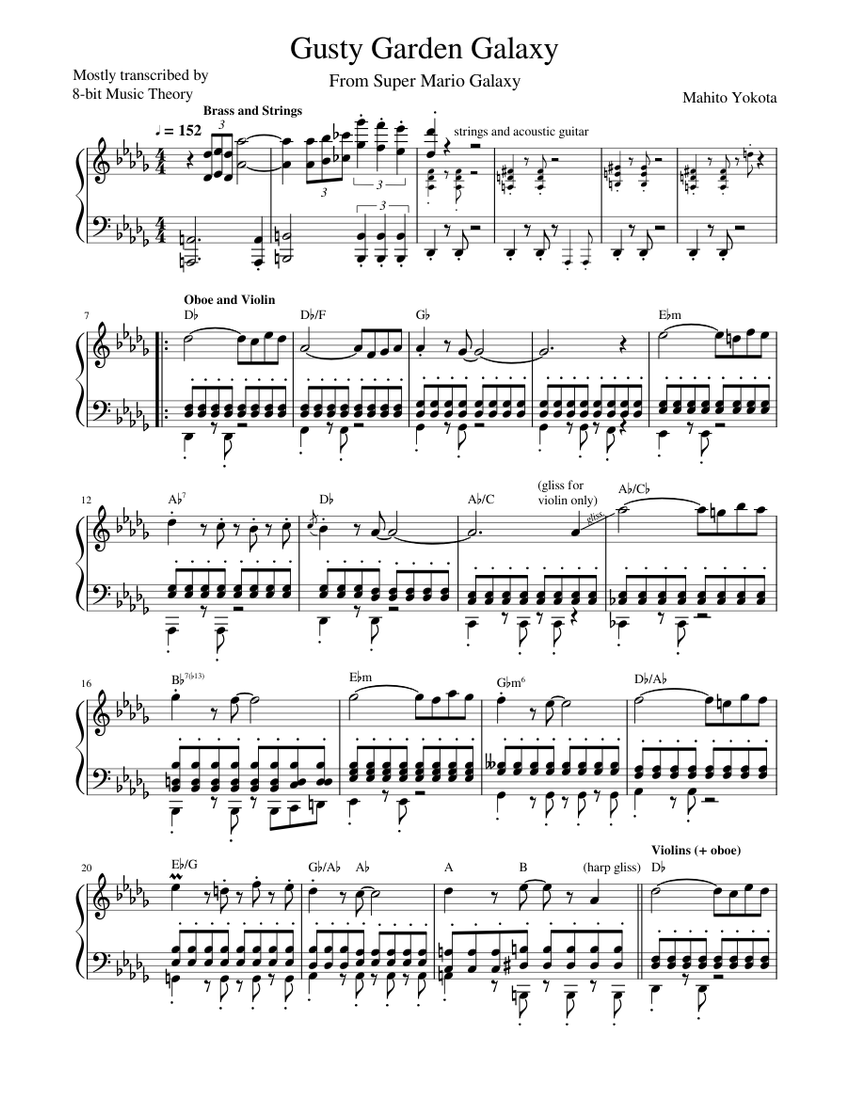Gusty Garden Galaxy Sheet music for Piano (Solo) | Musescore.com