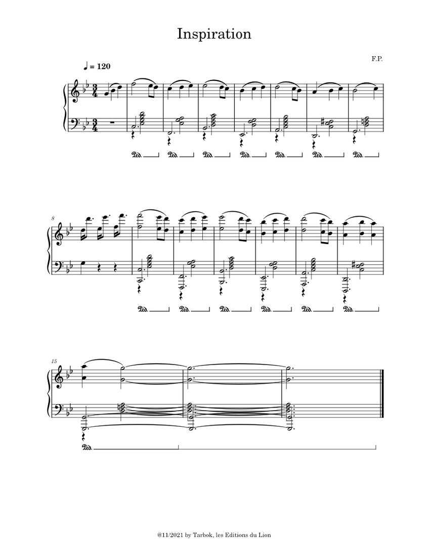 Inspiration Sheet music for Piano (Solo) Easy | Musescore.com