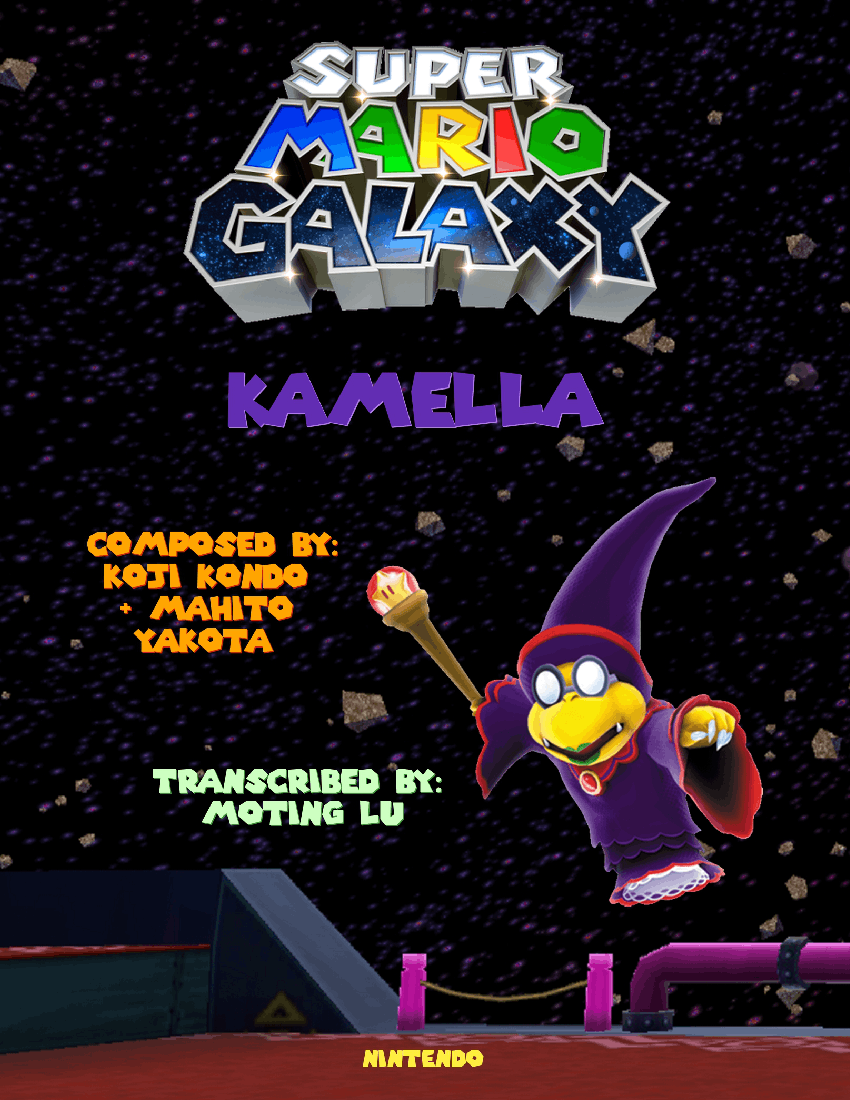 Kamella – Super Mario Galaxy Sheet music for Bass guitar, Drum group ...