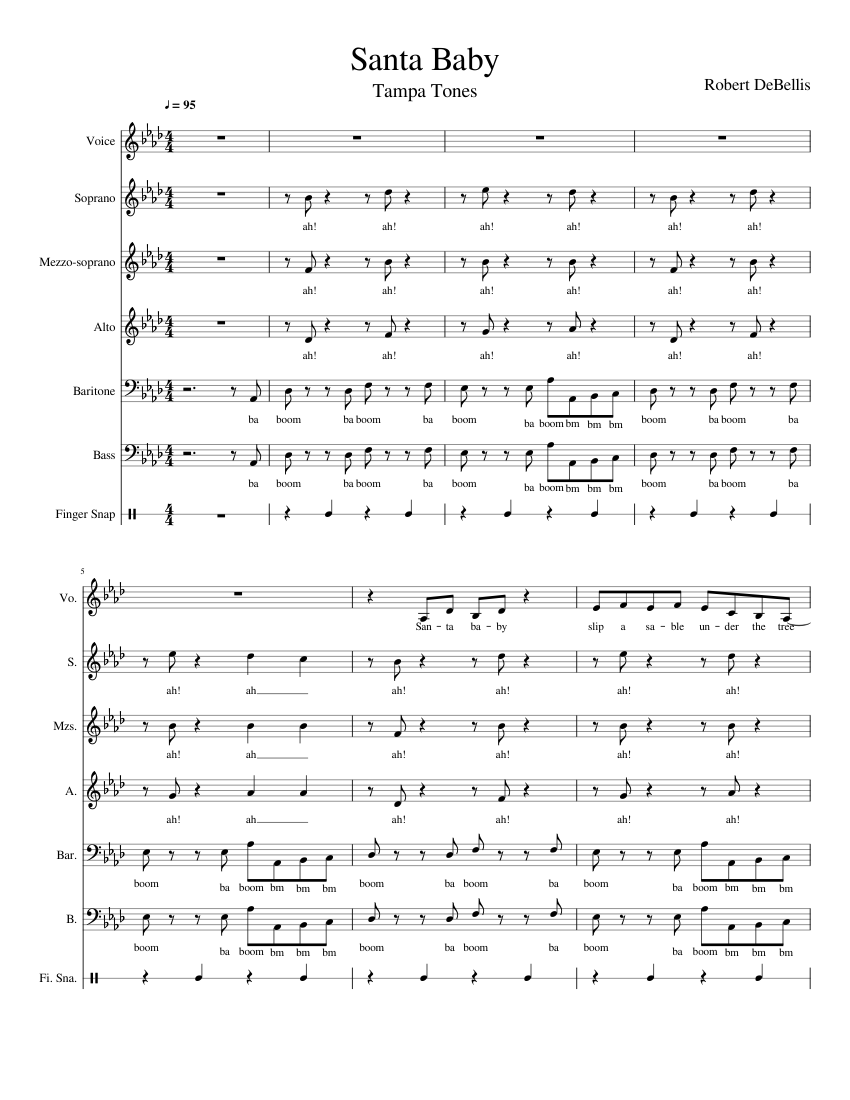 Santa Baby Sheet music for Soprano, Alto, Bass voice, Vocals & more ...