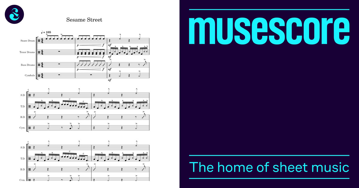 Sesame Street Sheet Music for Tuba, Synthesizer, Trumpet other (Mixed ...