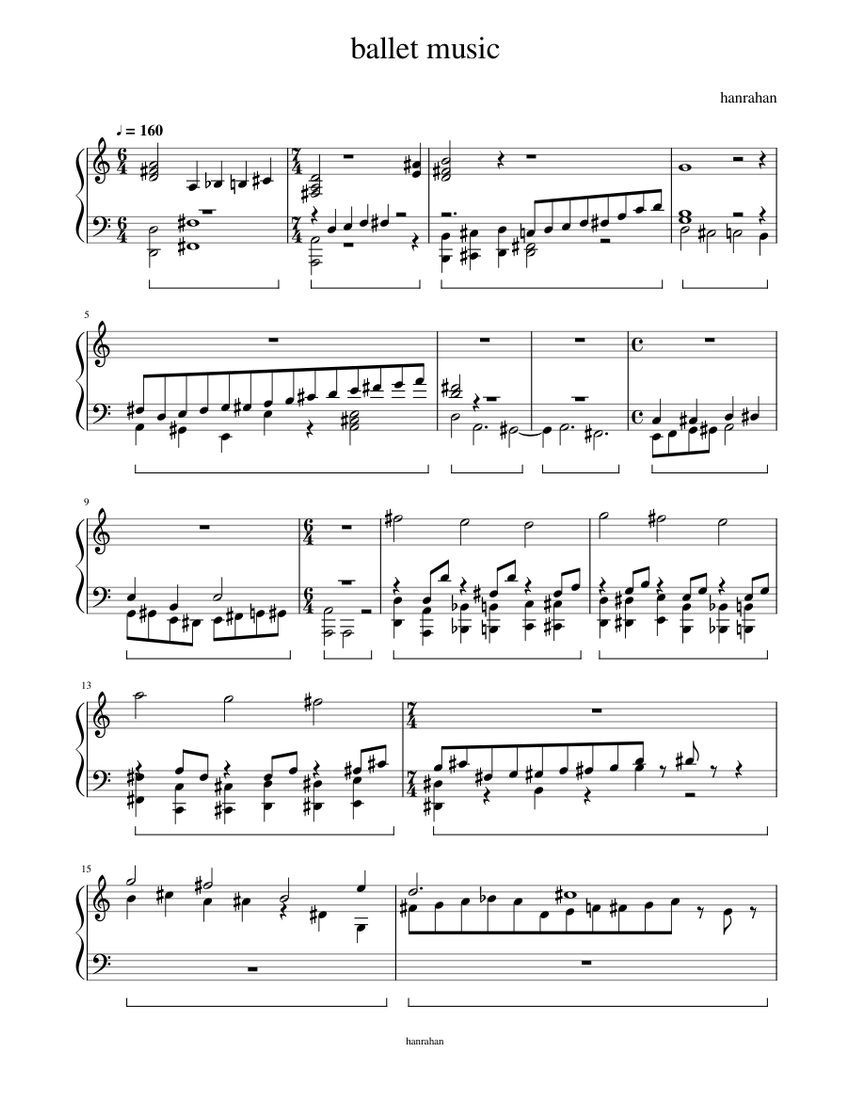 Ballet music Sheet music for Piano (Solo) | Musescore.com