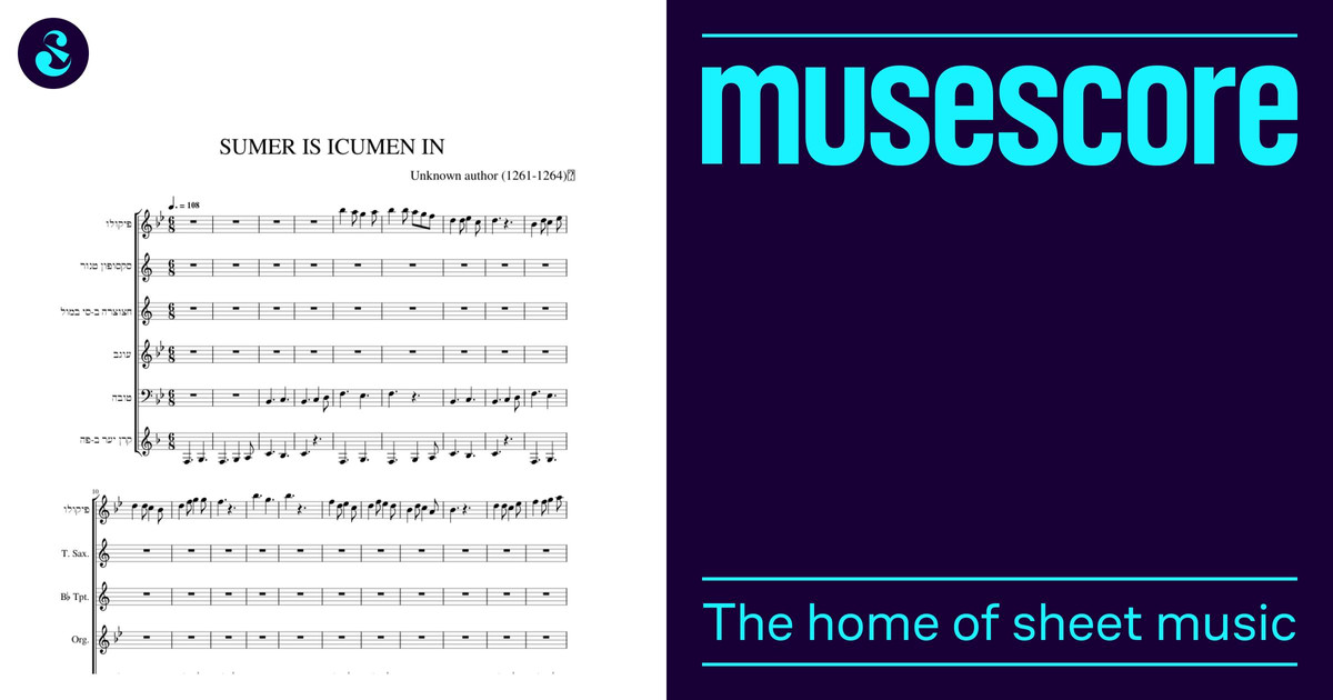 Sumer is icumen in – Misc Traditional Sheet Music for Organ, Tuba ...