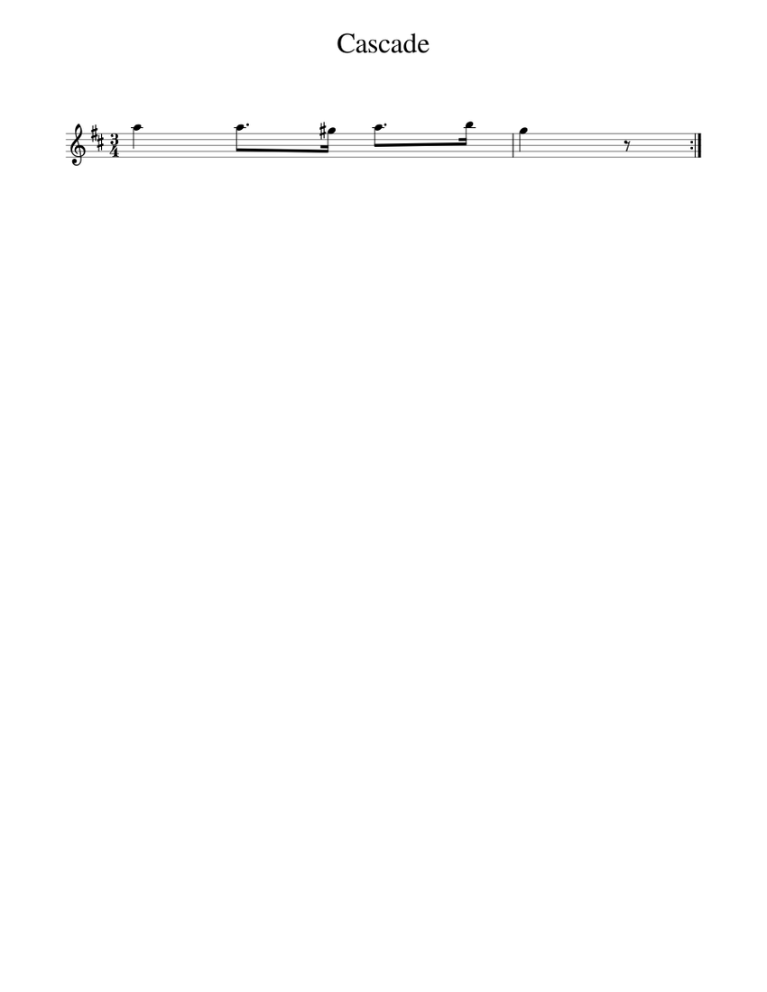 Cascade Sheet music for Piano (Solo) Easy | Musescore.com
