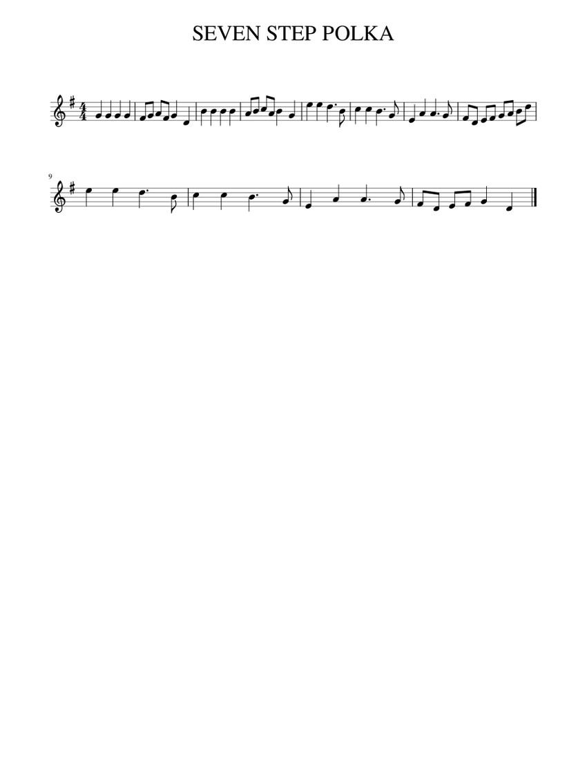 SEVEN STEP POLKA Sheet music for Piano (Solo) Easy | Musescore.com