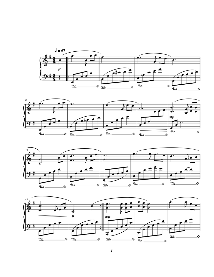 The First Snowflakes - Bandari Sheet Music for Piano (Solo) easy ...